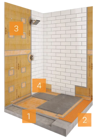 Curbless Shower - AmeriPro Remodeling